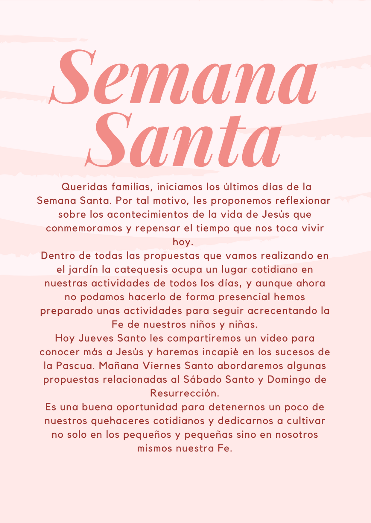 nivel inicial: nos preparamos para Pascua – IMA ALMAGRO